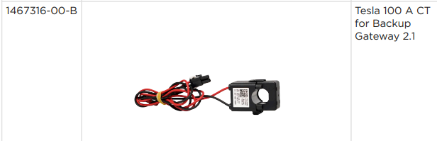 Tesla CT for Gateway 2 Version 2.1 internal auxiliary meter - Sol ...