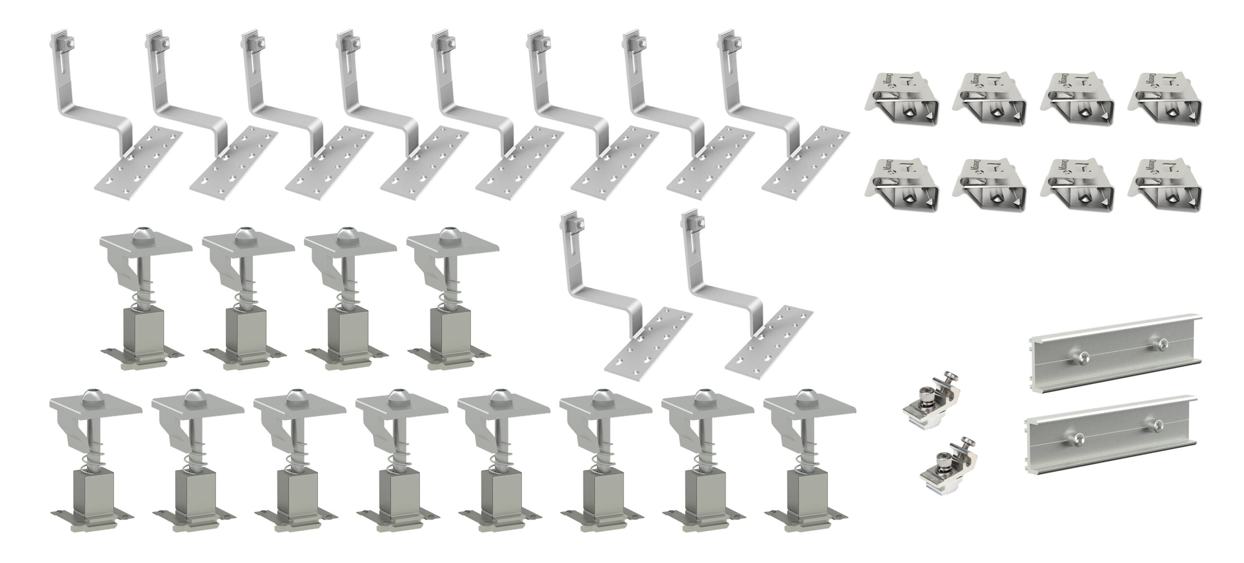 Clenergy Tile 04 Panel Universal Clamp Racking Assembly - Sol Distribution